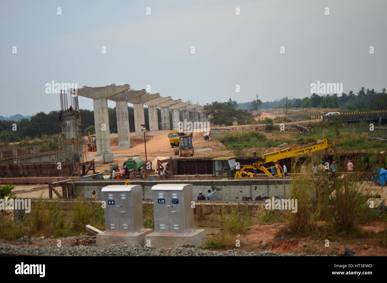 Over bridge (Flyover) under construction Stock Photo - Alamy