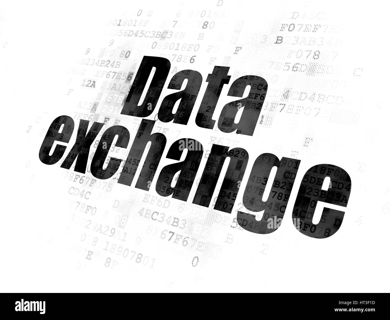 Information concept: Data Exchange on Digital background Stock Photo ...