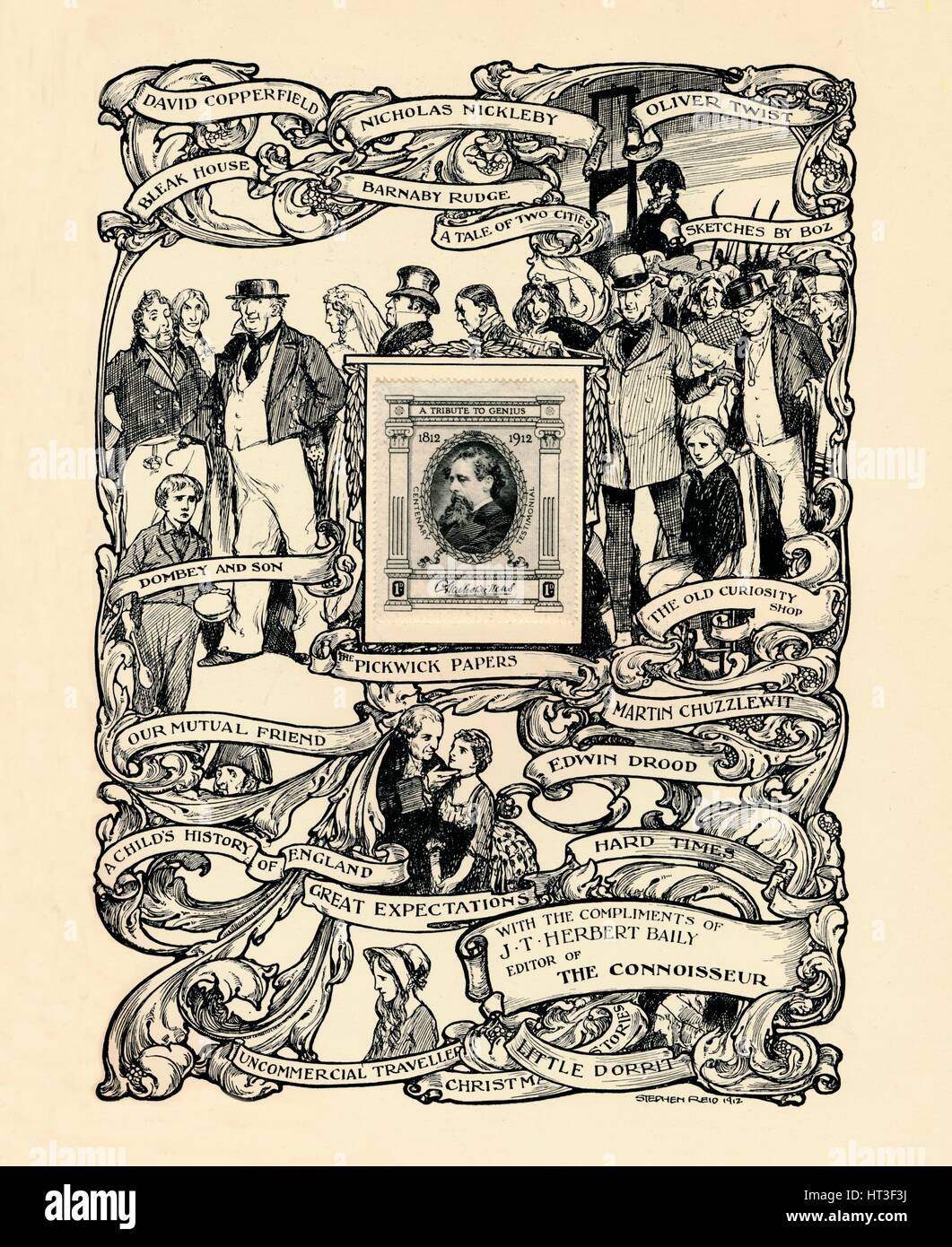'Dickens Centenary Stamp', 1912. Artist: Stephen Reid Stock Photo - Alamy
