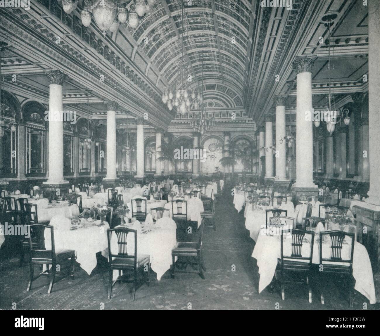 'The Grand Salle A Manger', (Dining Room), 1912. Artist: Unknown Stock ...