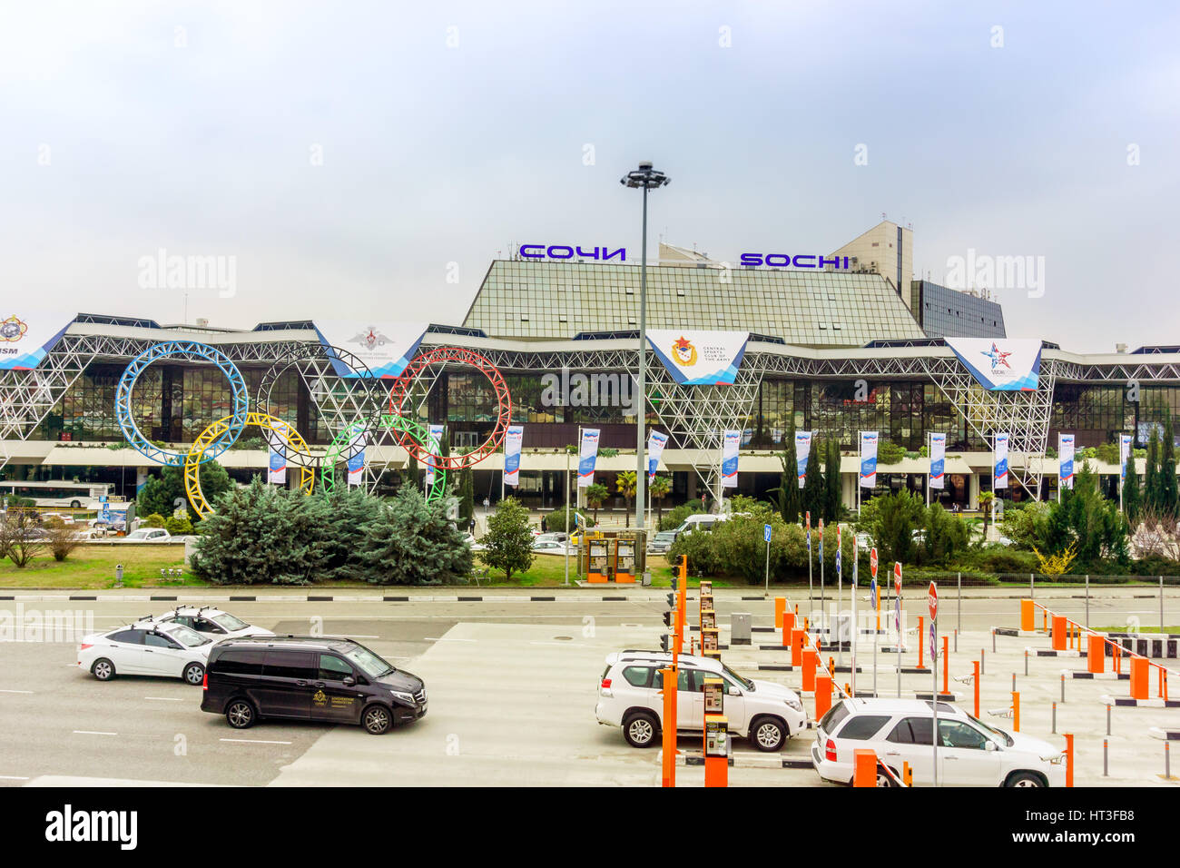 SOCHI, RUSSIA- FEBRUAR 02, 2017: The building of the Adler airport ...