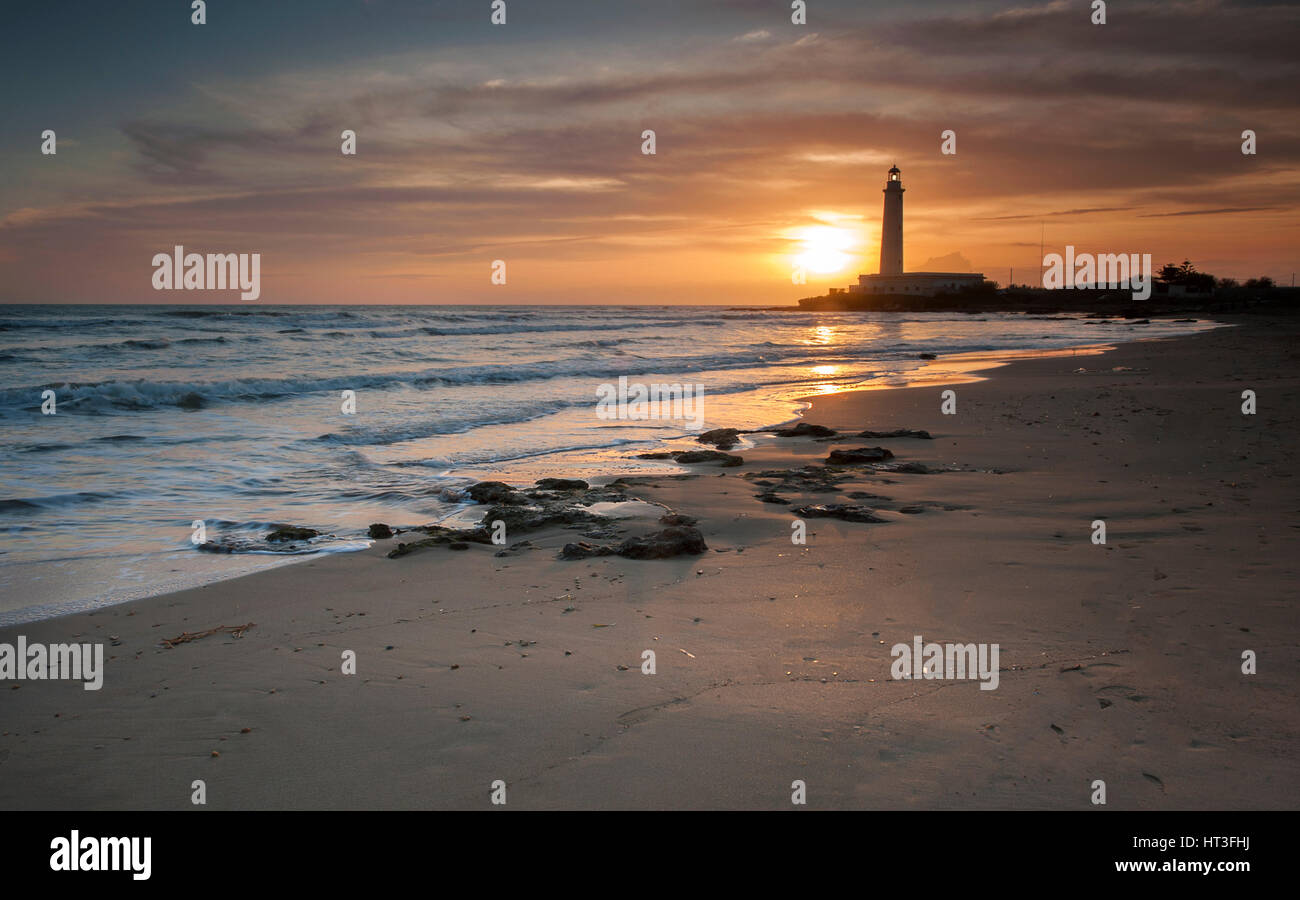 Lighthouse and the beautiful sunset hi-res stock photography and images ...