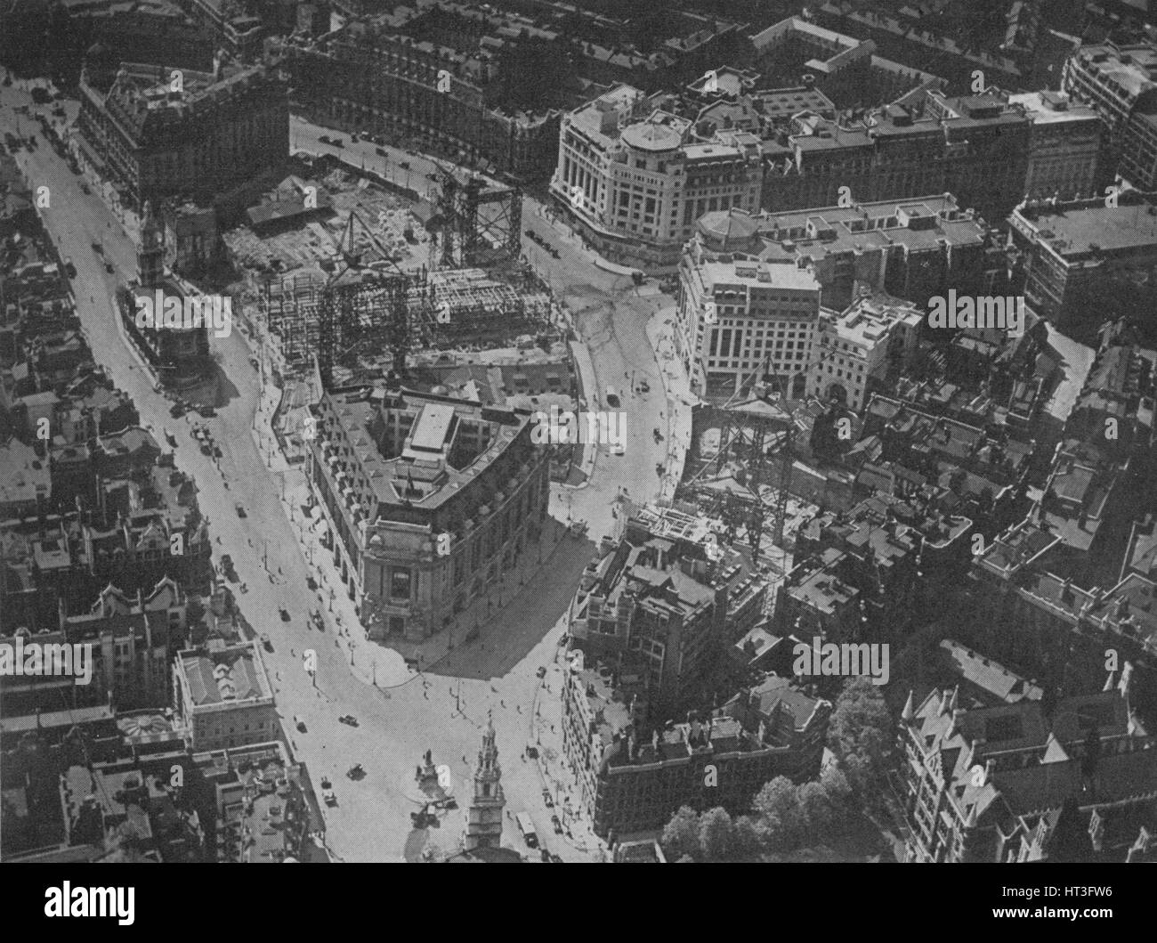 Bird's-eye view of the surroundings of Bush House, London, 1924. Artist ...