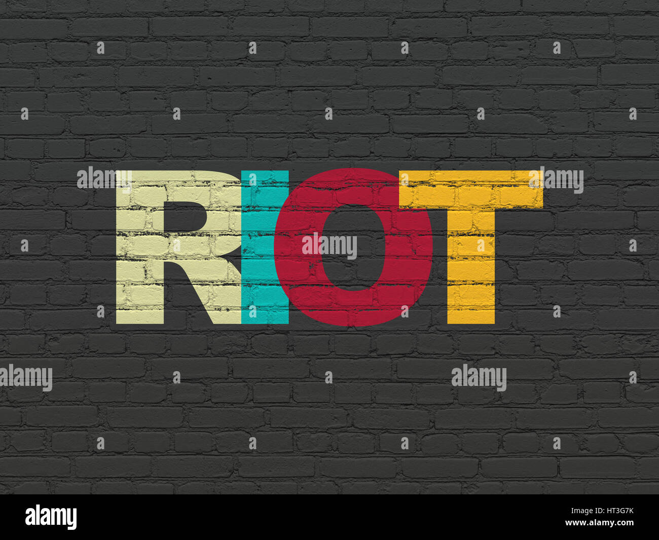Political concept: Riot on wall background Stock Photo - Alamy