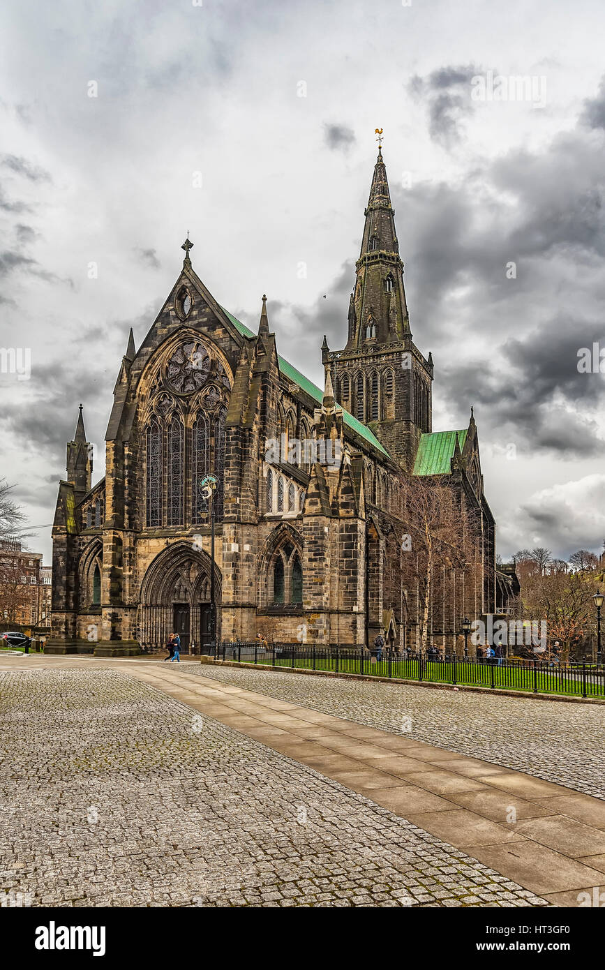 Glasgow St Mungo's Cathedral. Founded in the 12th century it was one of ...