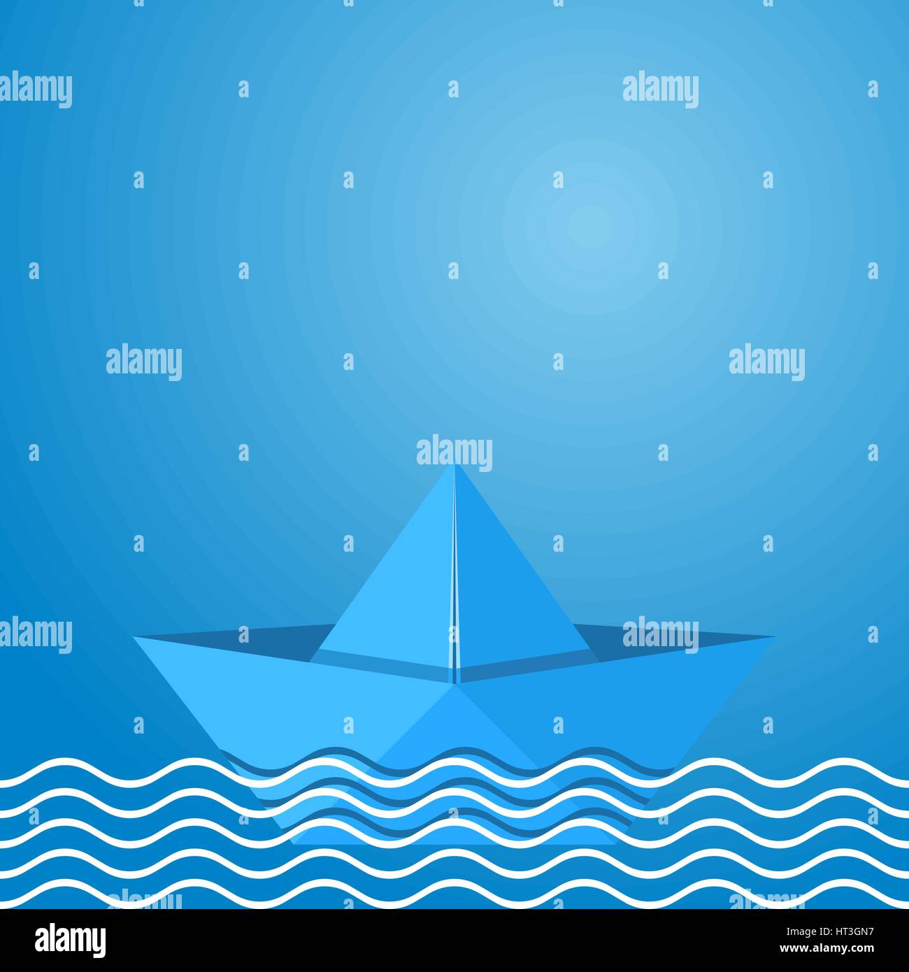 Paper boat office Stock Vector Images - Alamy