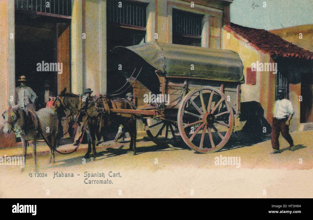 'Habana - Spanish Cart. Carromato', c1907. Artist: Unknown Stock Photo ...