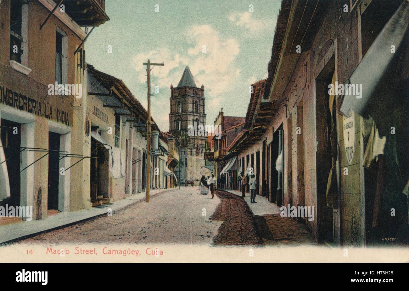 'Maceo Street, Camaguey, Cuba', 1944. Artist: Unknown Stock Photo - Alamy