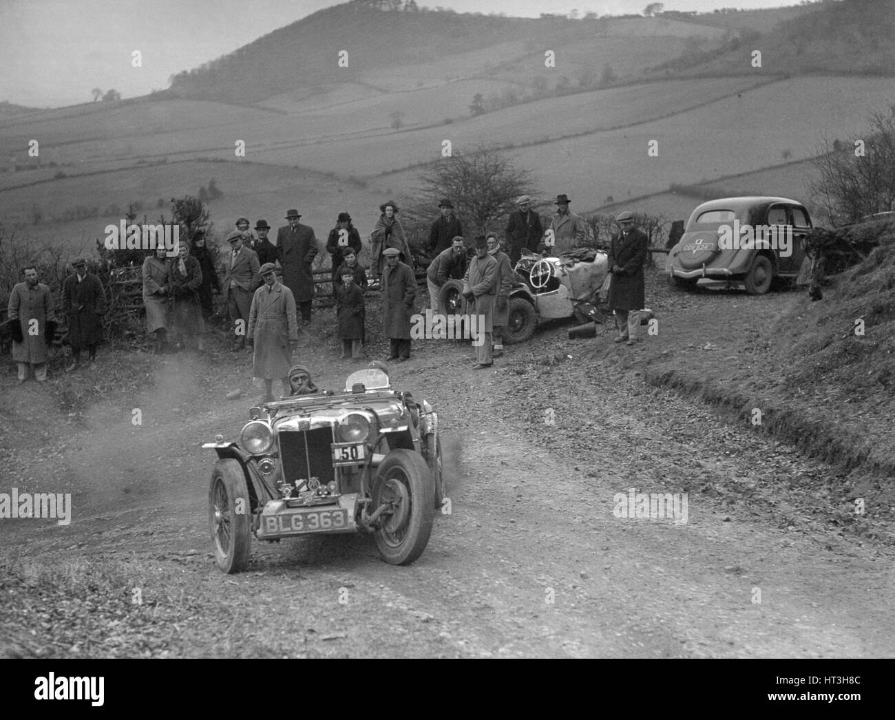 MG PA of J Twyford competing in the MG Car Club Midland Centre Trial ...