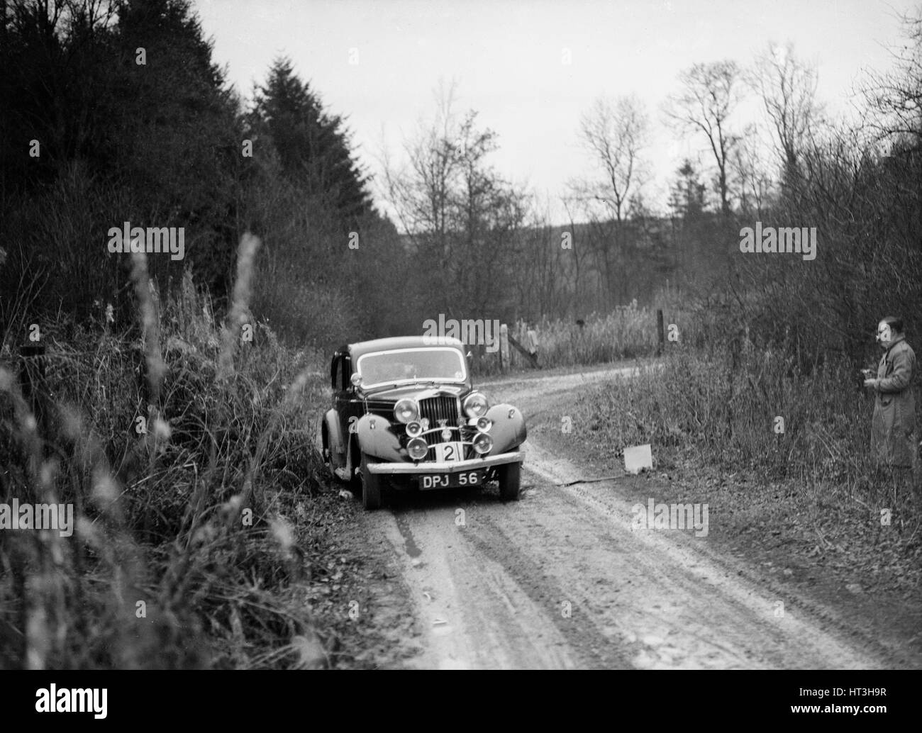 1936 Talbot 10 saloon competing in the Great West Motor Club Thatcher ...