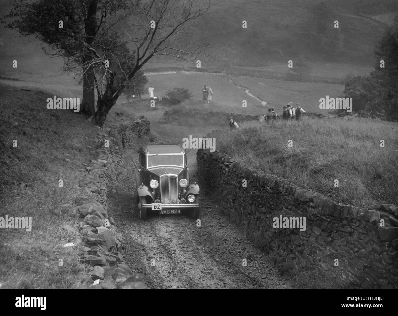 Standard saloon of HSR Payne competing in the MCC Sporting Trial, 1935 ...