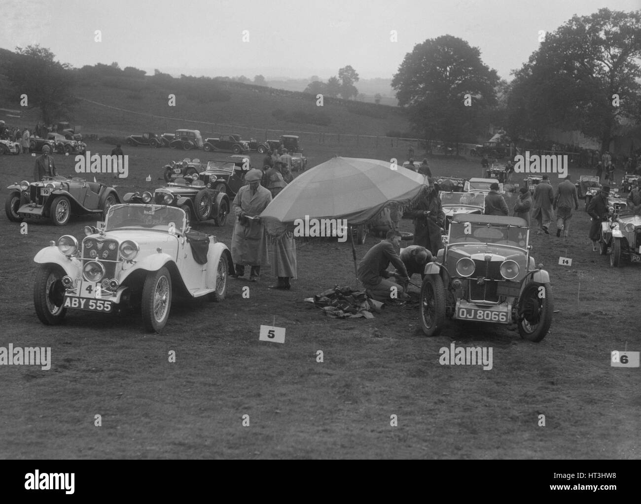 Singer Le Mans and MG J2 at the MG Car Club Rushmere Hillclimb ...