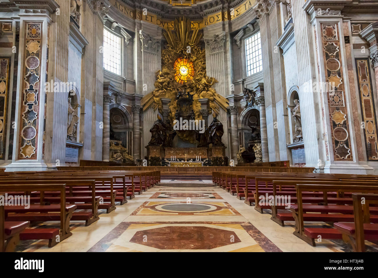 Interior of St Peter's Basilica, Vatican City, Rome, Italy Stock Photo ...
