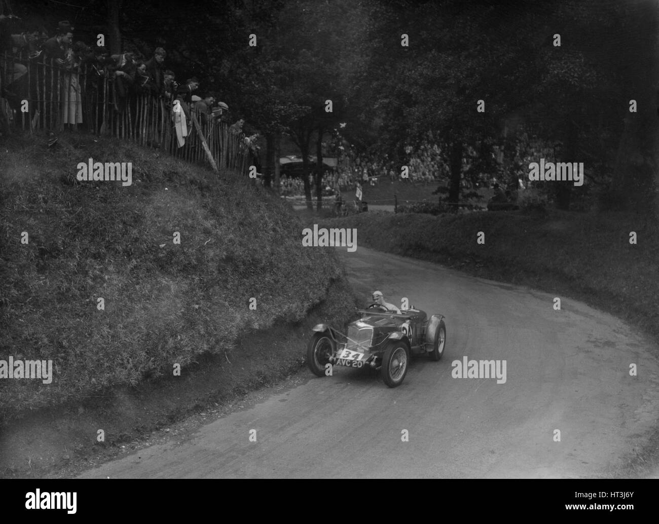 Riley TT Sprite competing in the Shelsley Walsh Hillclimb ...