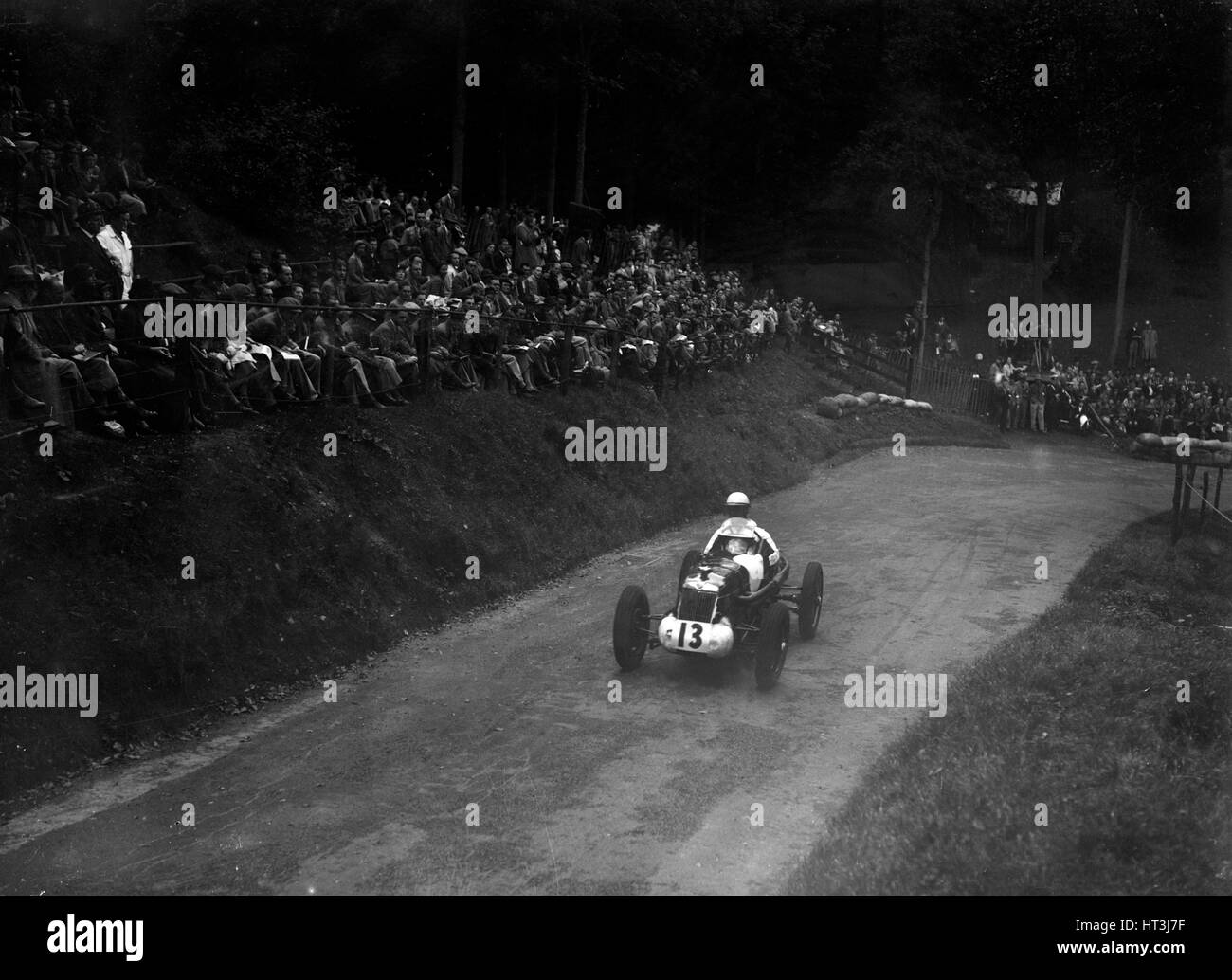 Single-seater MG R type competing in the Shelsley Walsh Hillclimb ...