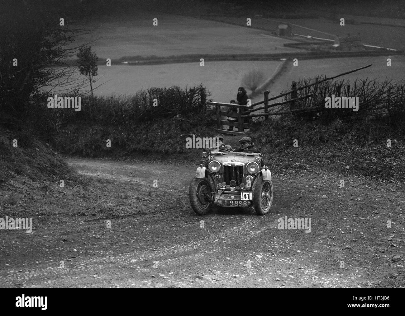 MG PB of WJ Green competing in the MG Car Club Midland Centre Trial ...