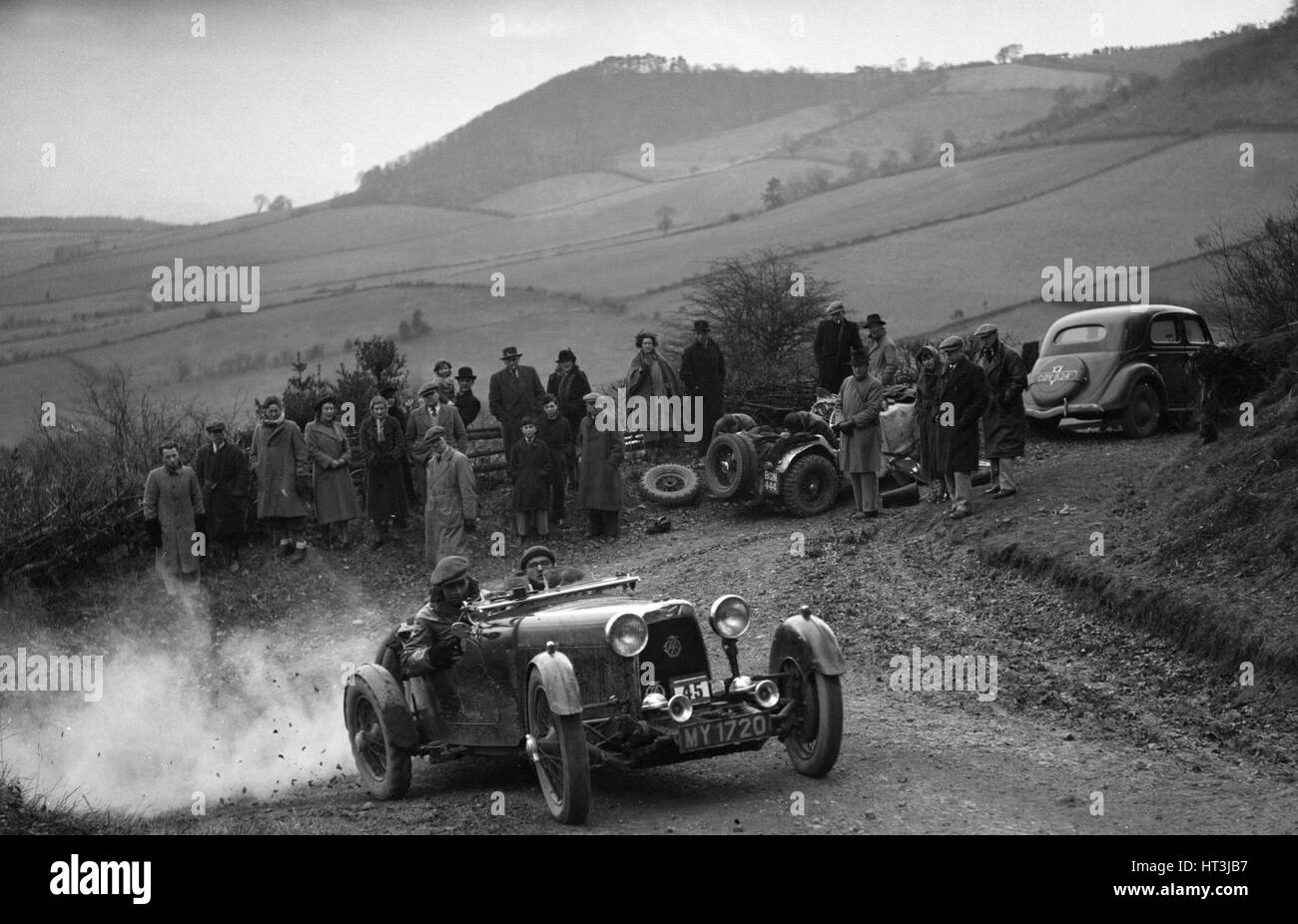 Aston Martin 2-seater of JD Keightley competing in the MG Car Club ...