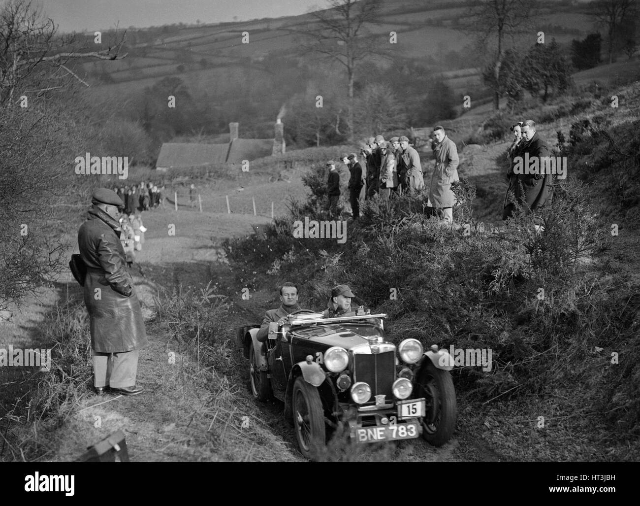 MG PA of G Tyrer competing in the MG Car Club Midland Centre Trial ...