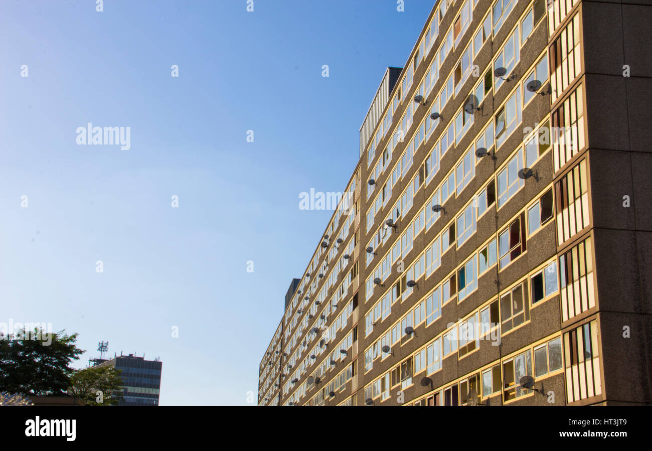 Blocks flats in council estate in south east london hi-res stock ...