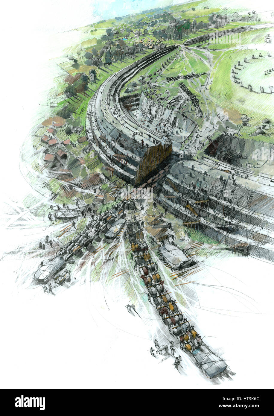 Aerial view avebury stone circle hi-res stock photography and images ...