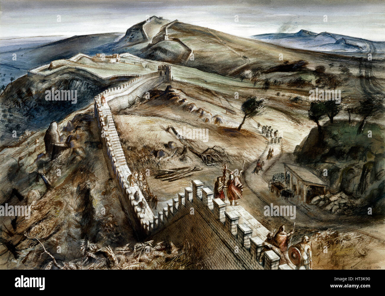 Walltown Crags, Hadrian's Wall, c2nd century, (c1960s). Artist: Alan ...