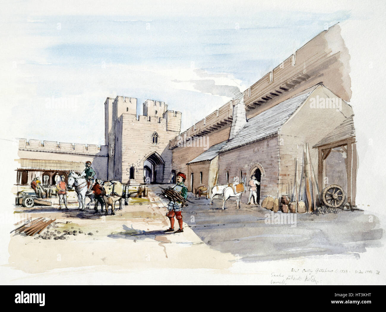 Etal Castle, c1513, (c1990-2010). Artist: Terry Ball Stock Photo - Alamy