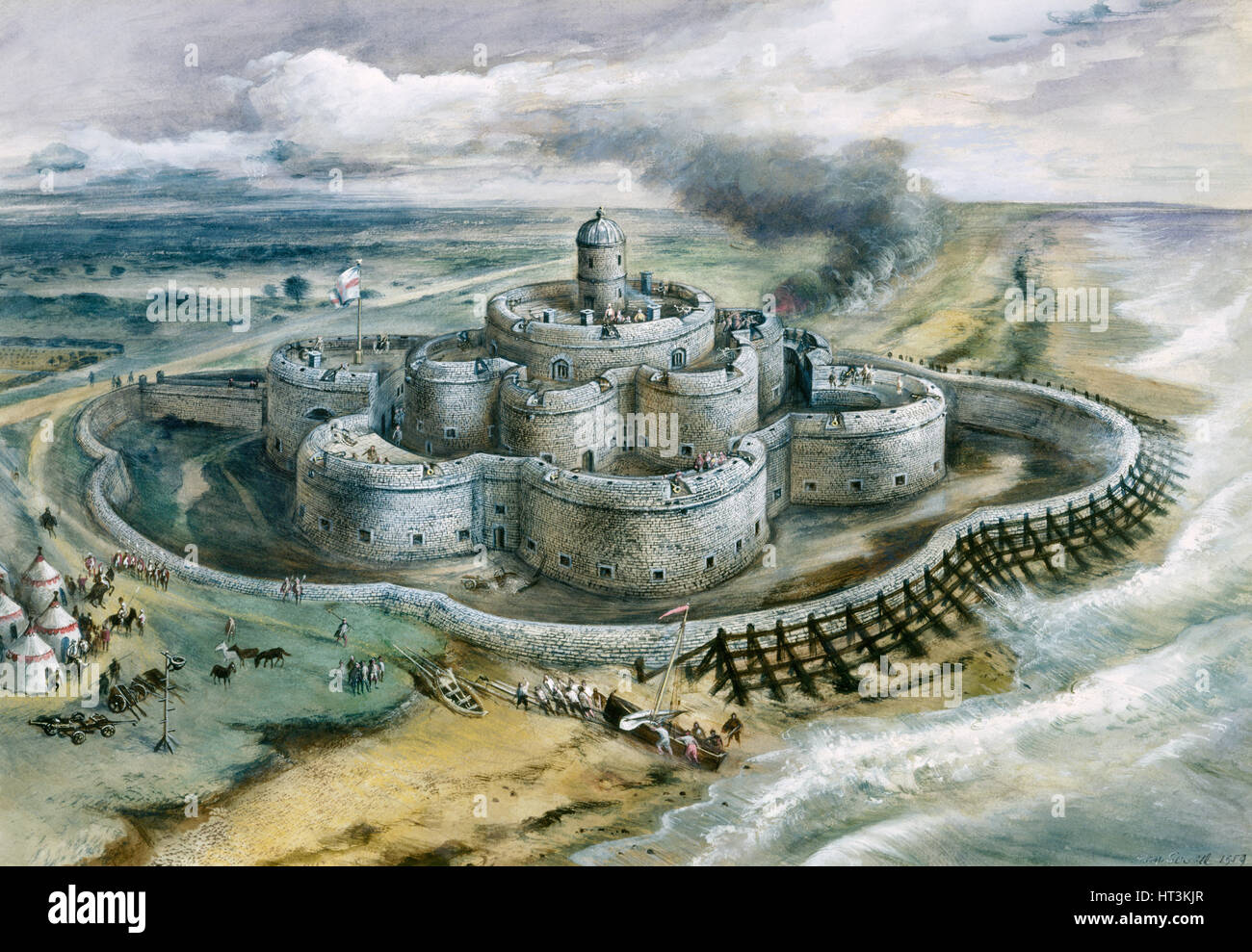Deal Castle, 1540, (c1960s). Artist: Alan Ernest Sorrell Stock Photo ...