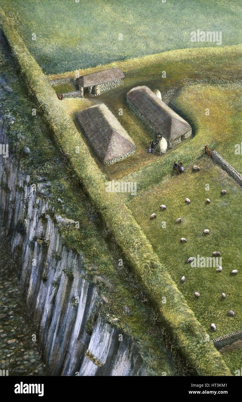 Hadrians wall reconstruction hi-res stock photography and images - Alamy