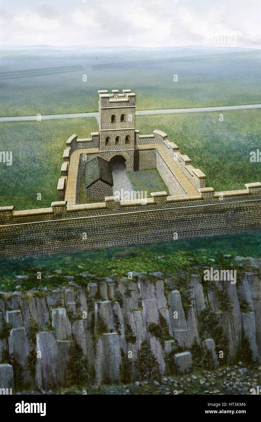 Hadrians wall reconstruction hi-res stock photography and images - Alamy