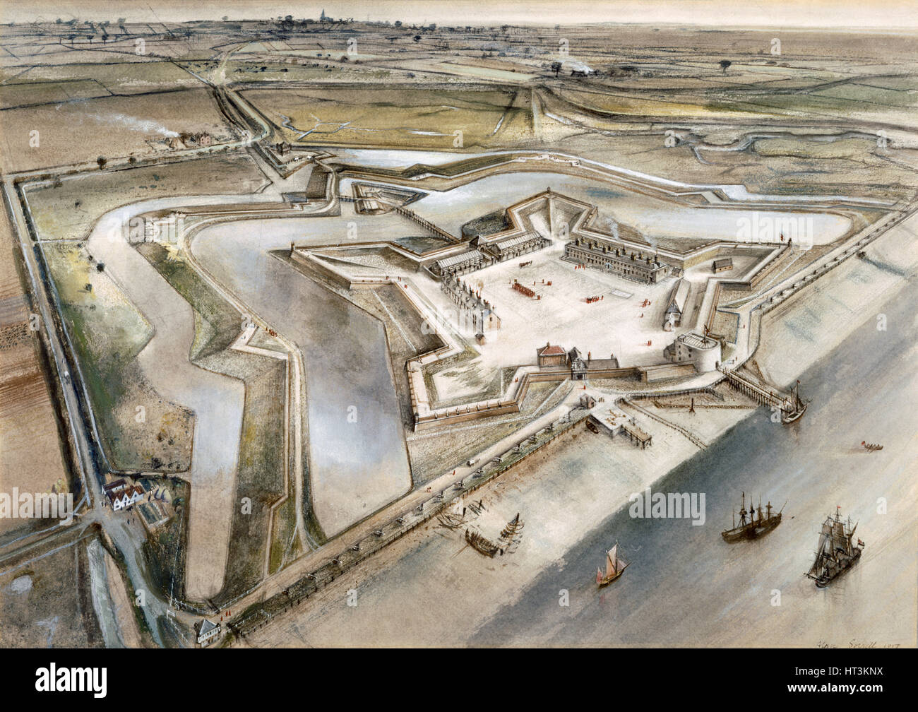 Tilbury Fort, c17th century, (c1960s). Artist: Alan Ernest Sorrell ...