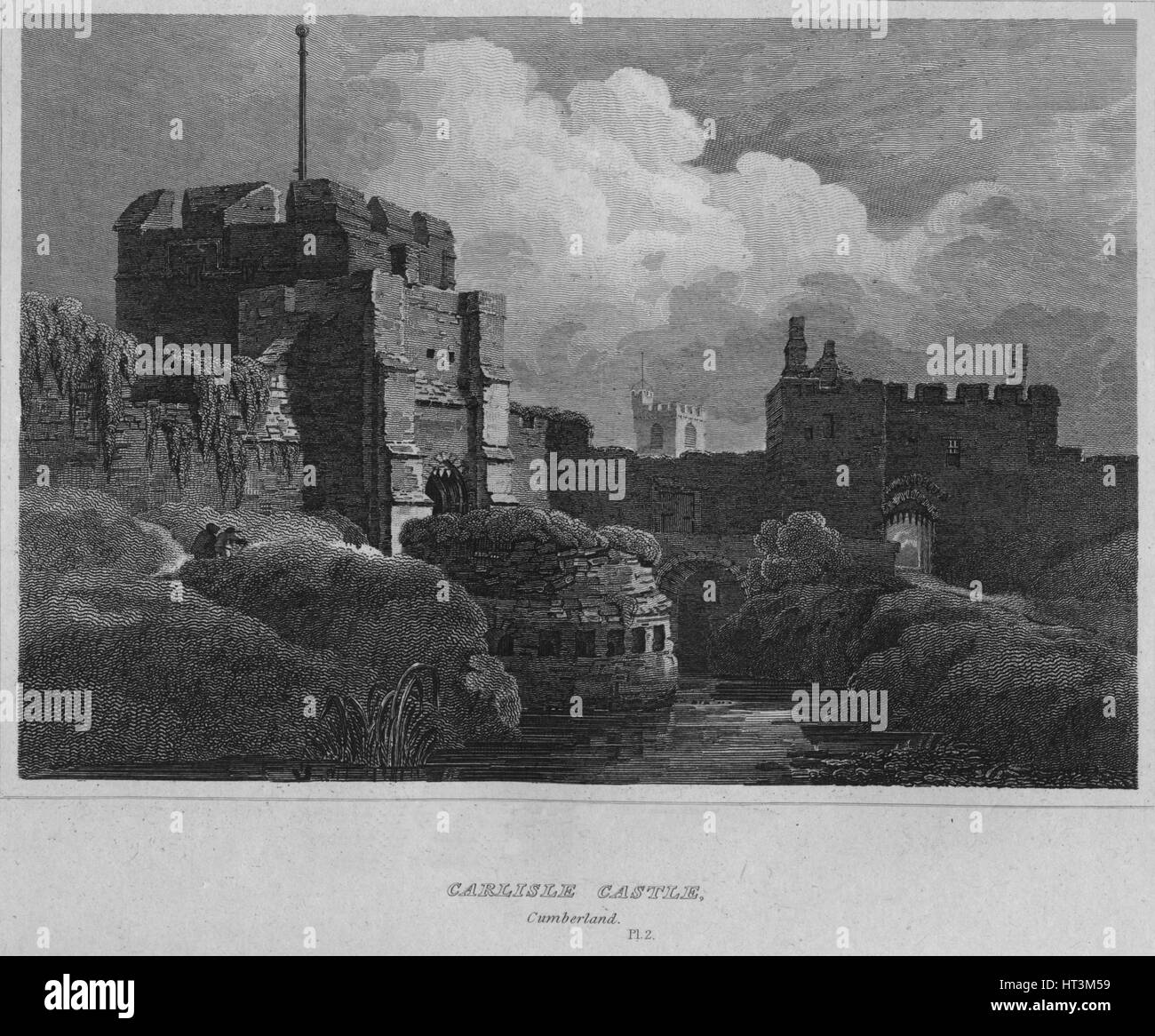 Engraving of the carlisle castle hi-res stock photography and images ...