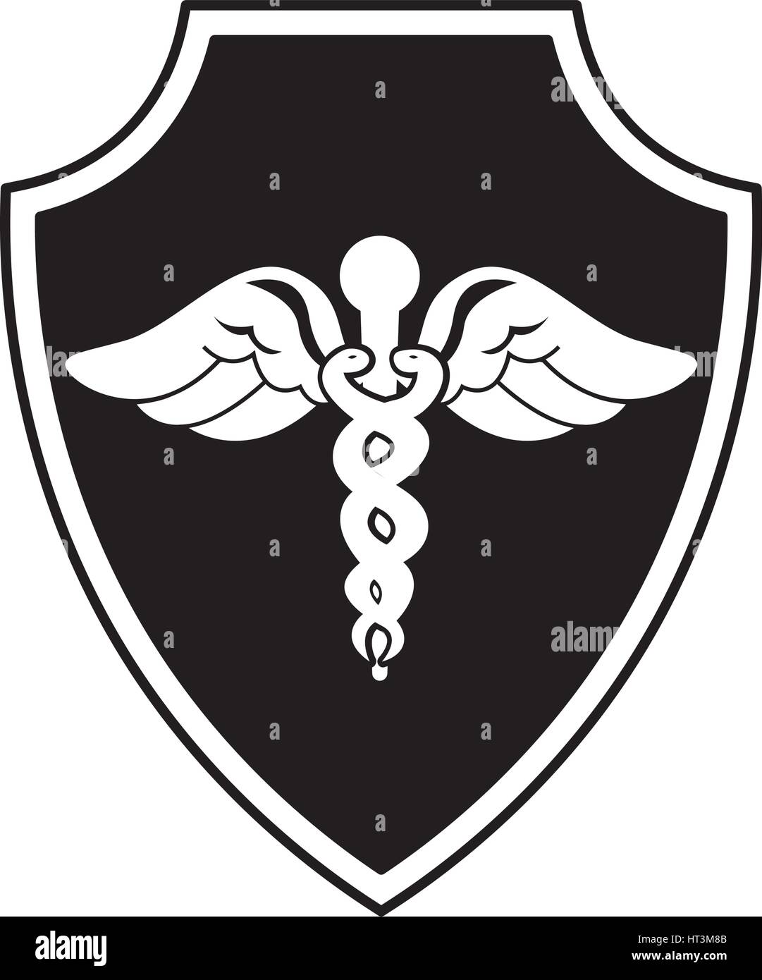 shield insurance with medical symbol isolated icon Stock Vector Image ...
