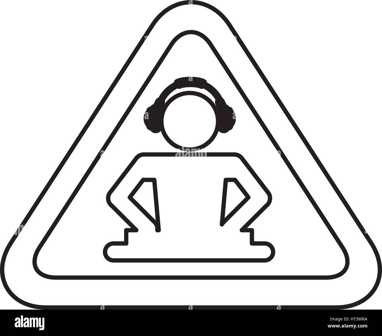 dj playing music sign Stock Vector Image & Art - Alamy