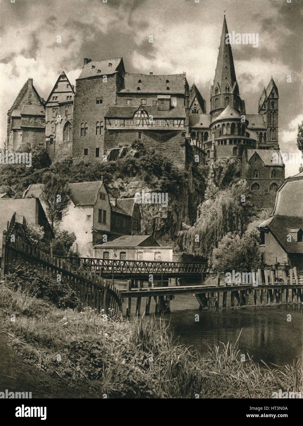'Limburg - Castle and Cathedral', 1931. Artist: Kurt Hielscher Stock ...