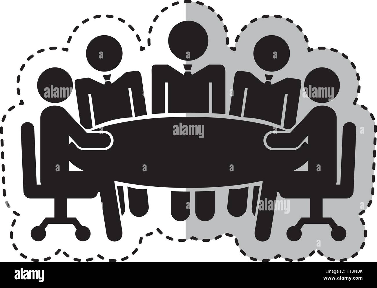 Meeting stick figure pictogram hi-res stock photography and images - Alamy