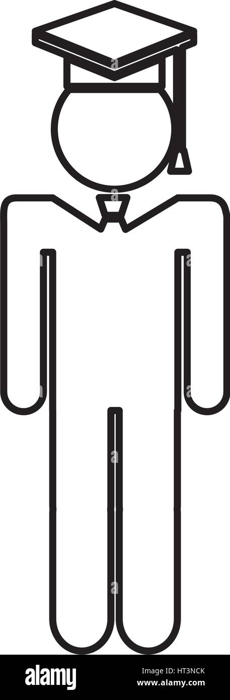 graduated figure silhouette icon Stock Vector Image & Art - Alamy