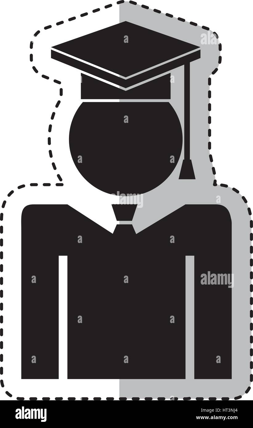 graduated figure silhouette icon Stock Vector Image & Art - Alamy