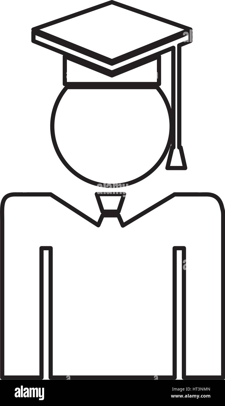 graduated figure silhouette icon Stock Vector Image & Art - Alamy