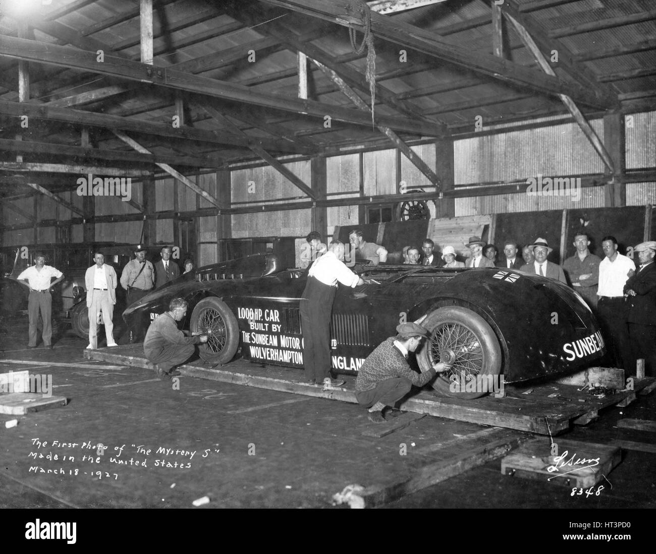 Sunbeam 1000hp World Land speed record attempt at Daytona 1927 Artist ...
