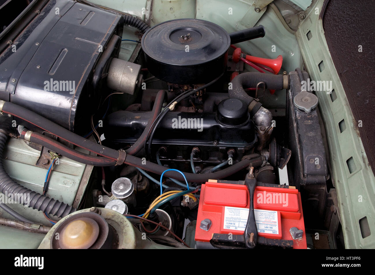 1966 Ford Anglia Super 105E engine Artist: Unknown Stock Photo - Alamy
