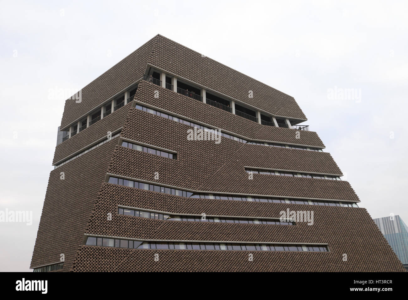 View of new Switch House building at Tate Modern Art Gallery from ...