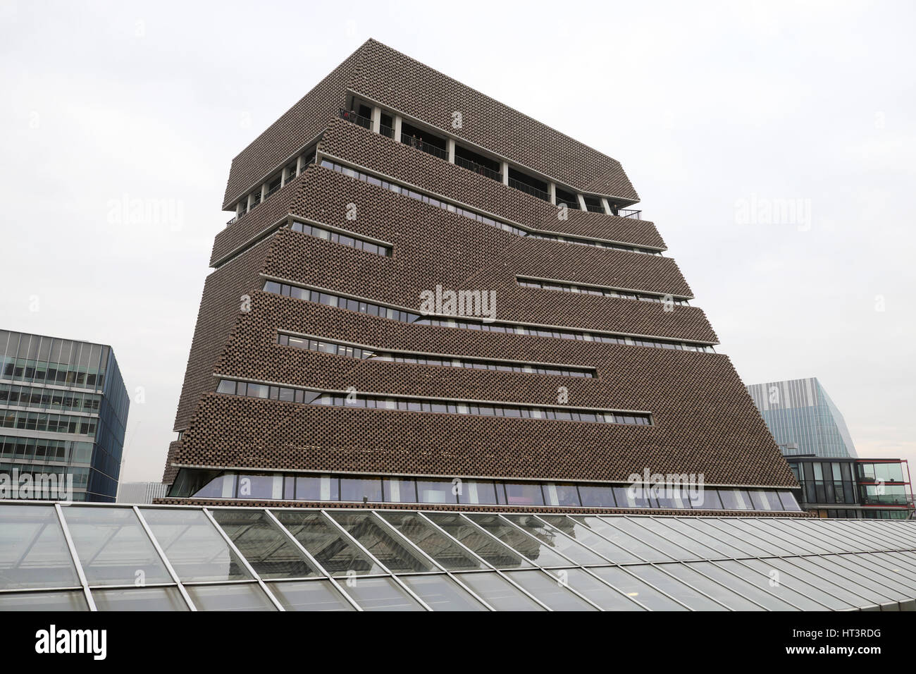 View of new Switch House building at Tate Modern Art Gallery from ...