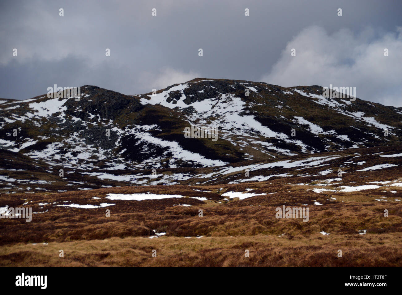 The Scottish Mountain Creag nan Eun Above Loch Lednock in Winter, Glen ...