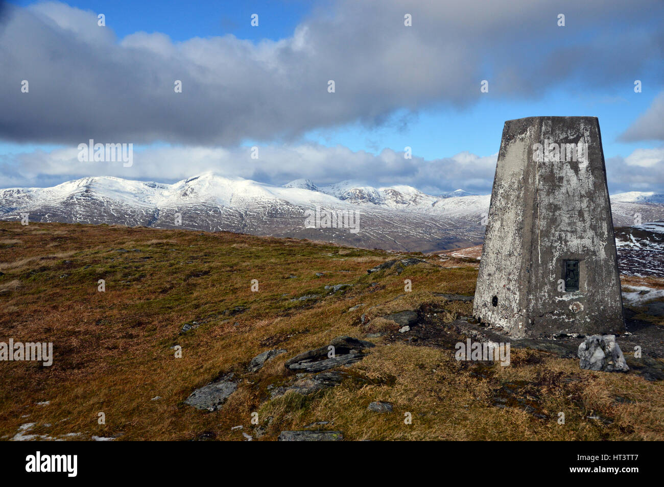 Trig point on mountain hi-res stock photography and images - Alamy