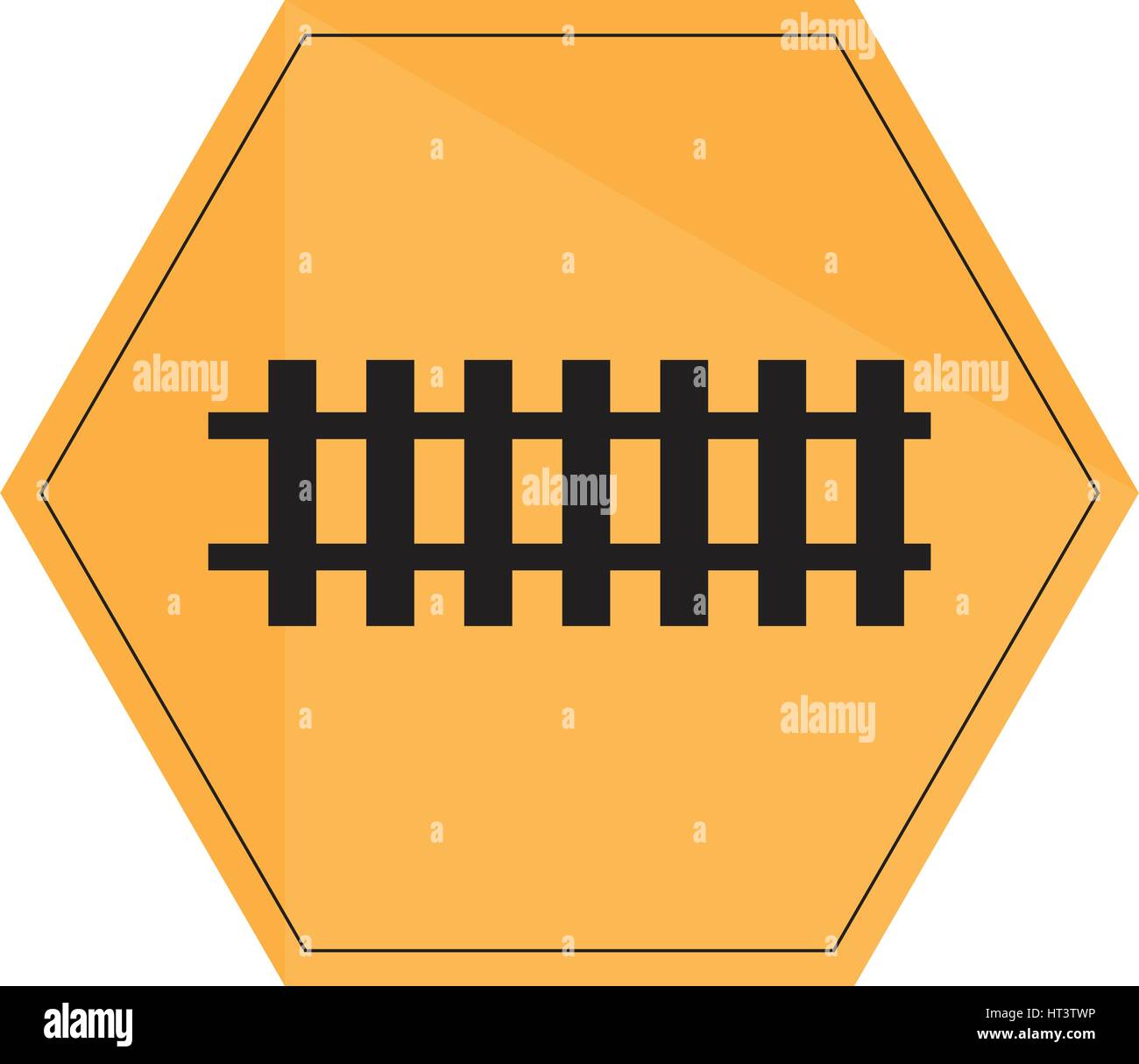 Train at signal Stock Vector Images - Alamy