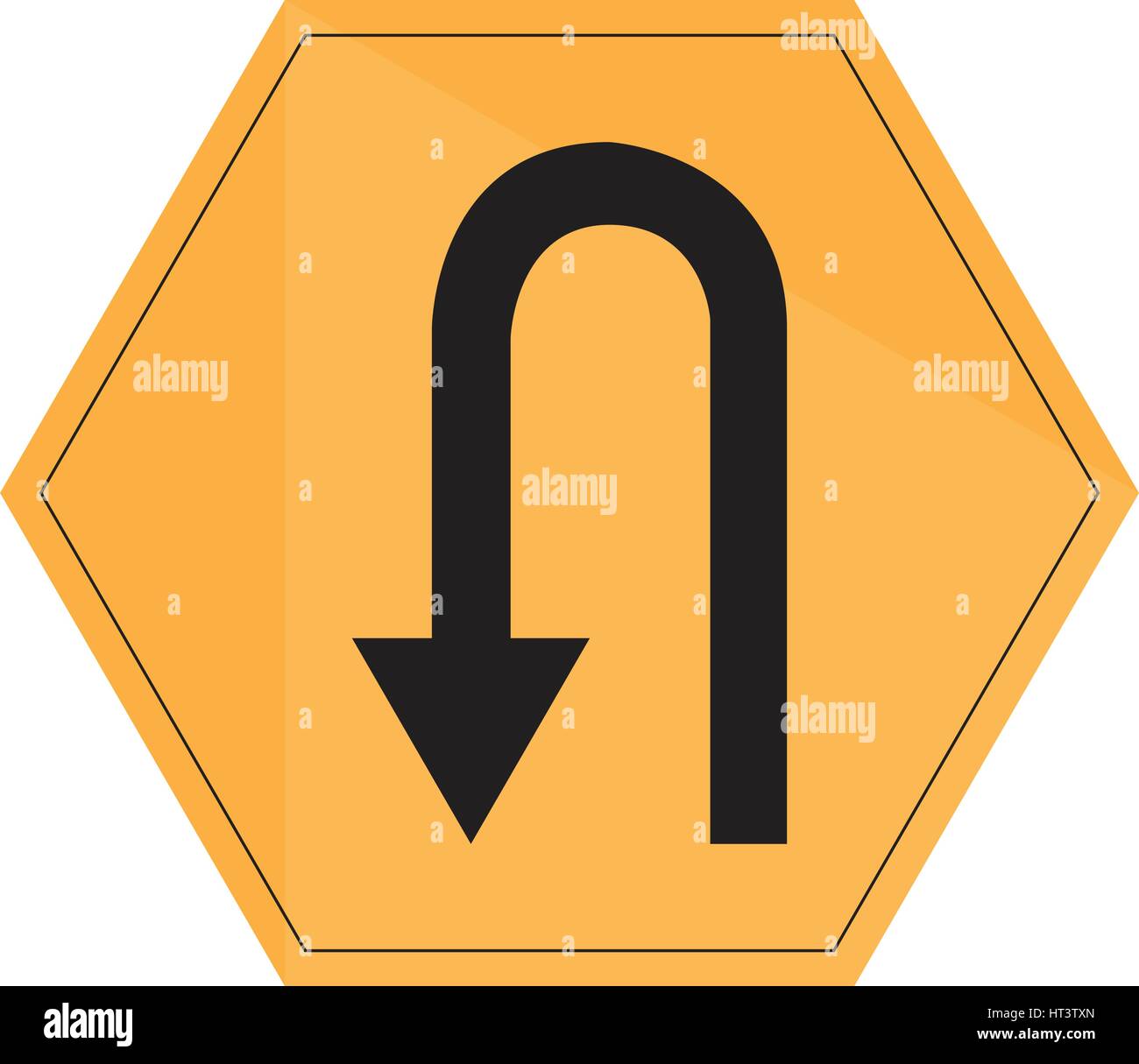Turn around sign Stock Vector Images - Alamy