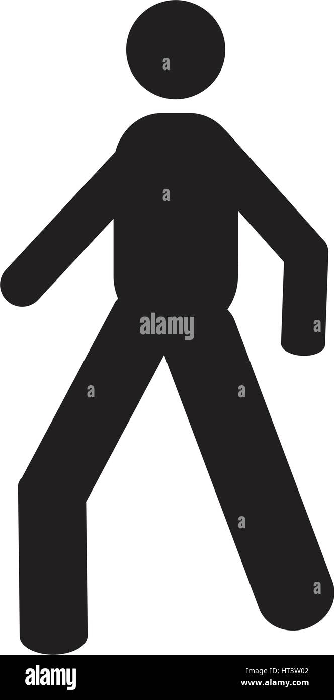 Sign signal traffic pedestrian Stock Vector Images - Alamy
