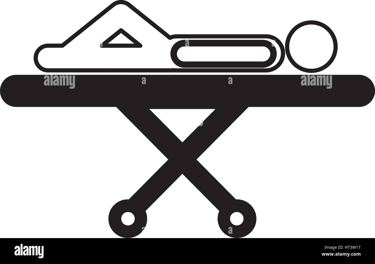 sick person in stretcher silhouette Stock Vector Image & Art - Alamy