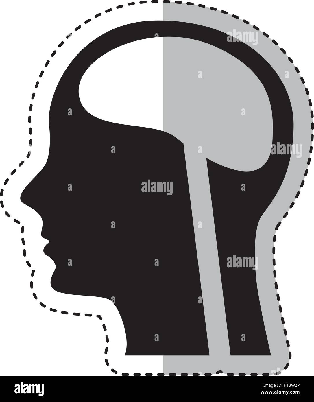 human profile with medical icon Stock Vector Image & Art - Alamy