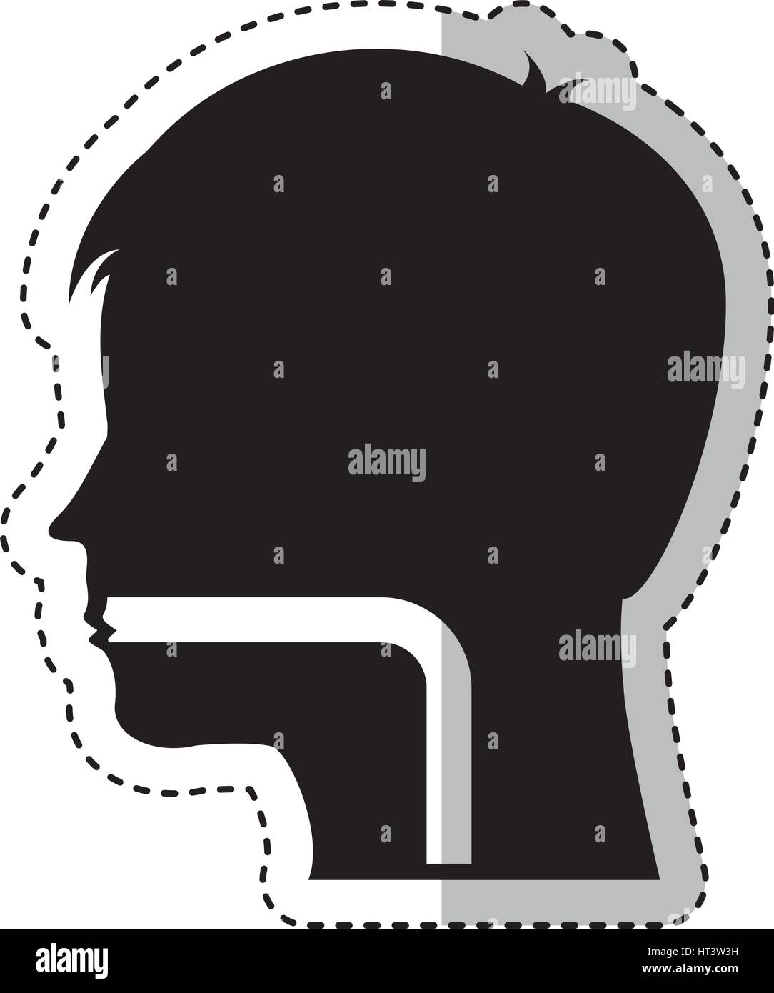 human profile with medical icon Stock Vector Image & Art - Alamy